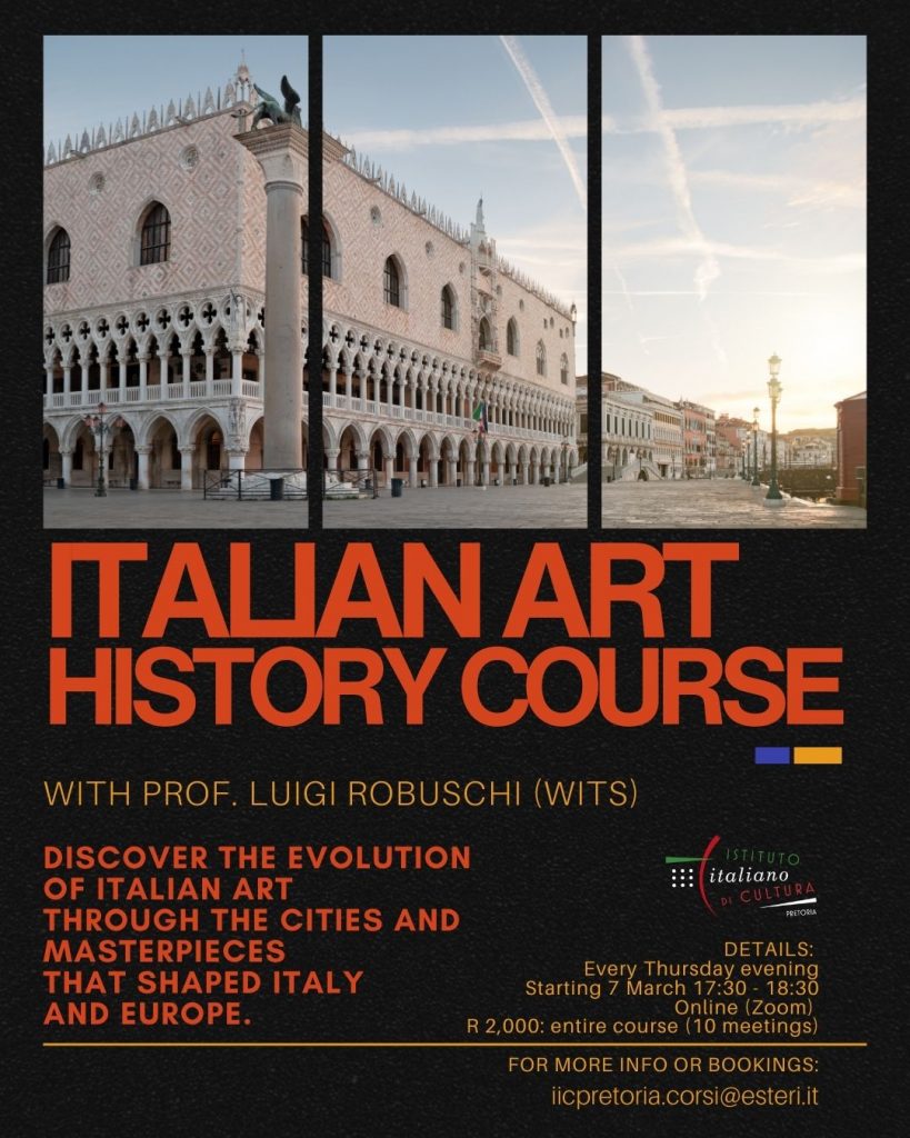 Italian Art History Course – Istituto Italiano di Cultura di Pretoria